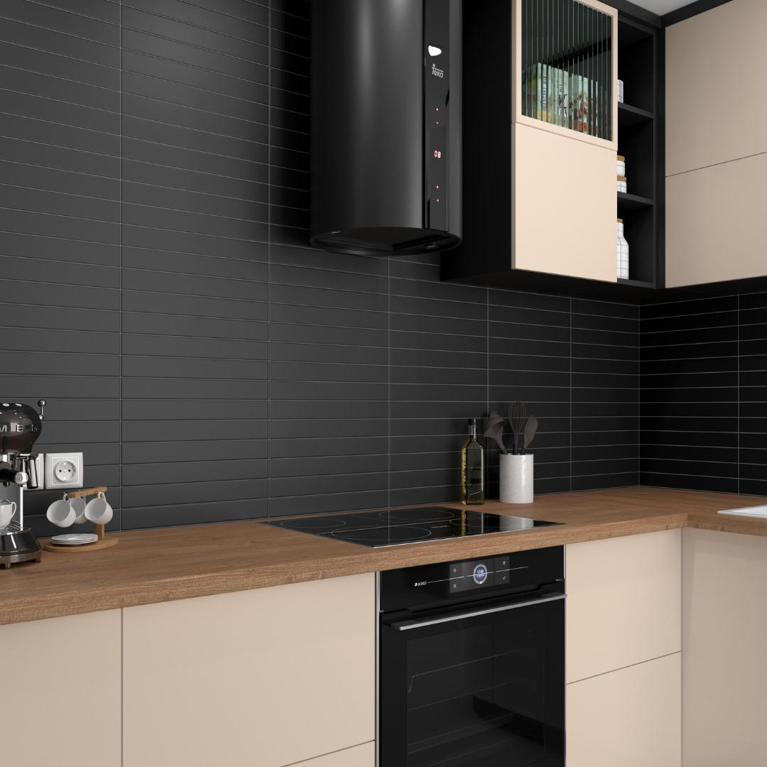 Evolution Nero Mate Metro Decor Tile – Evalution Flooring