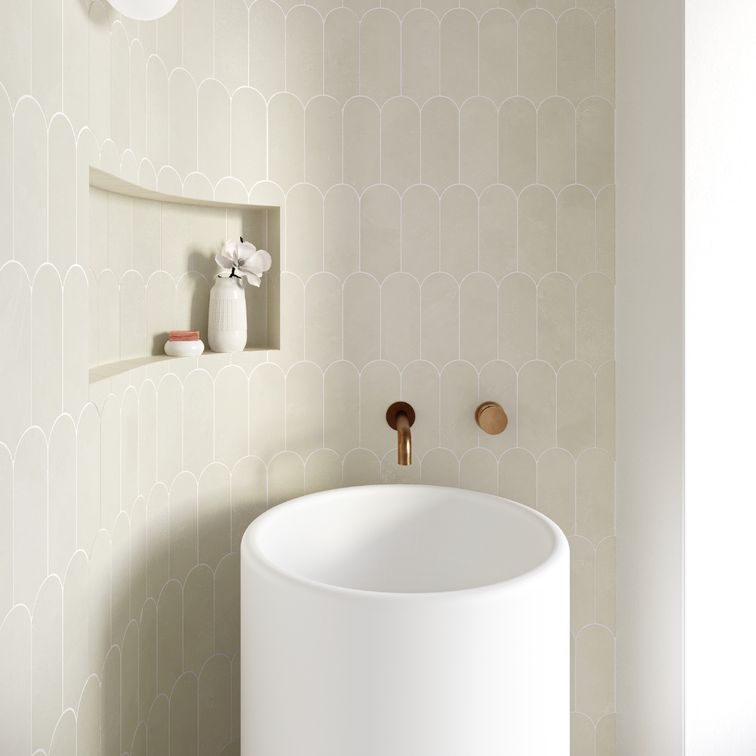 Alure Scale Matt Ivory Decor Tile – Evalution Flooring