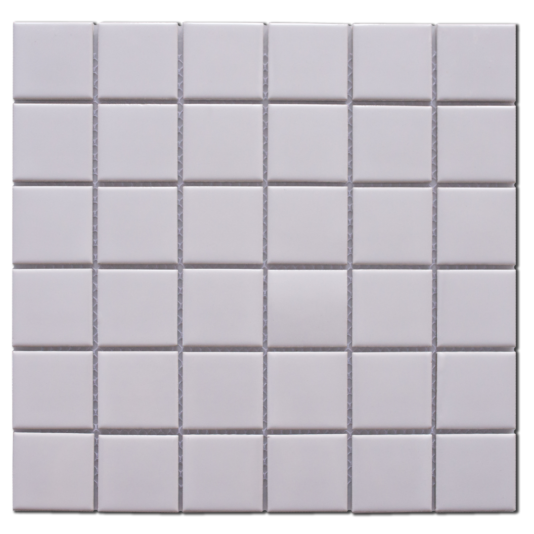 GS-CR001 White Gloss Square Porcelain Mosaic Decor Sheets – Evalution ...