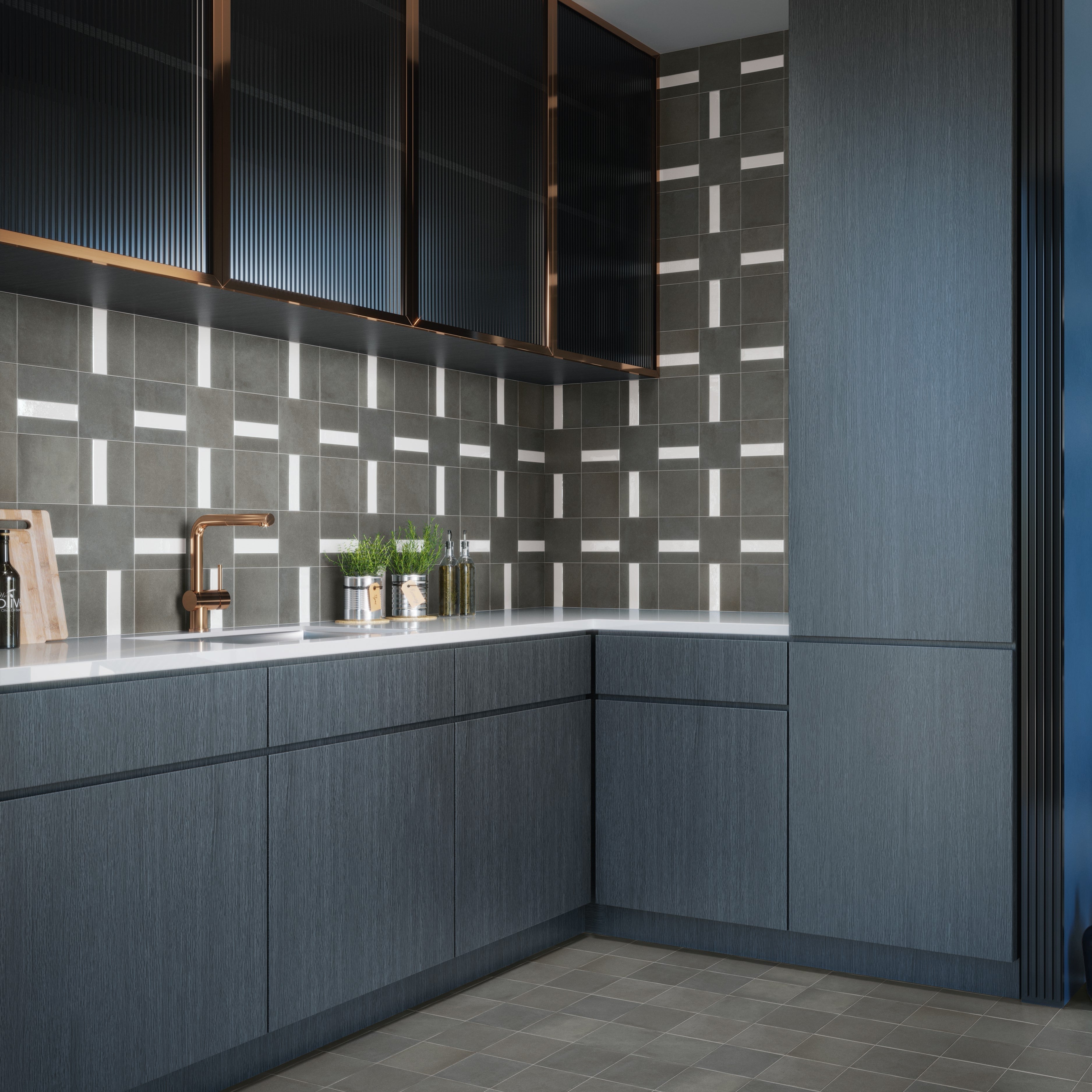 Contemporary Obsidian Square Decor Tile – Evalution Flooring